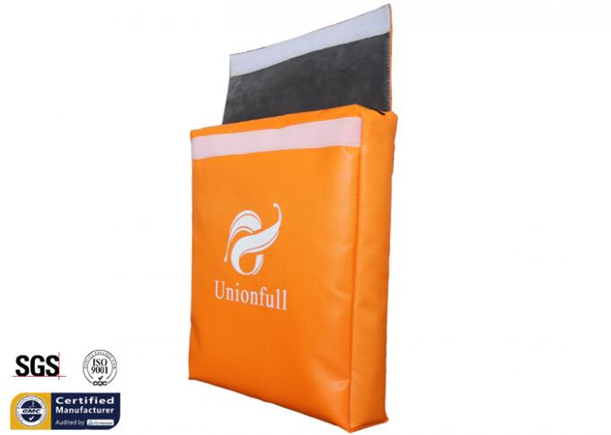Orange Fireproof Document Bag 11"x15"x2" 1523 ℉ Durable Fire Safe Cash ...