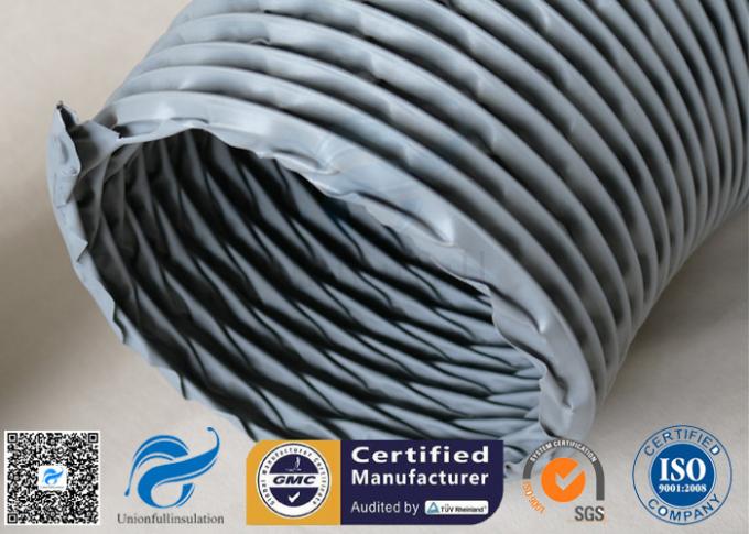 PVC Coated Fiberglass Fabric Flexible Air Ducts 200MM 10M Grey 260 ...