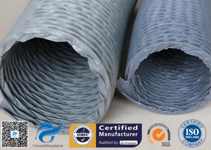 HVAC Flexible Air Duct PVC Coated Fiberglass Fabric Grey 200MM Hose ...