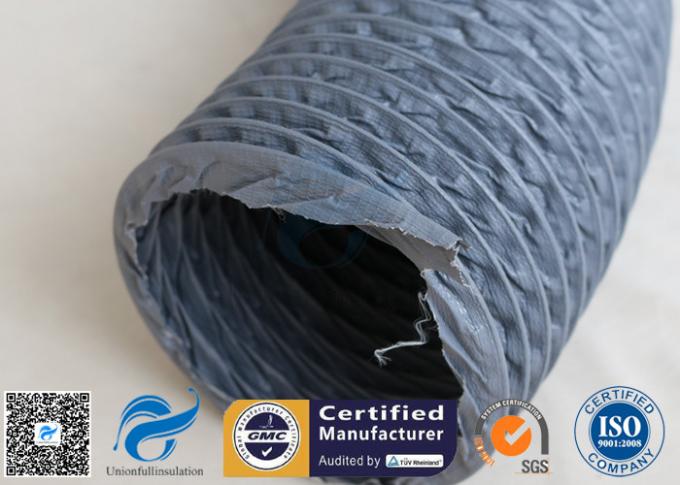 PVC Coated Fiberglass Fabric Grey Flexible Ventilation Air Ducting Vent ...