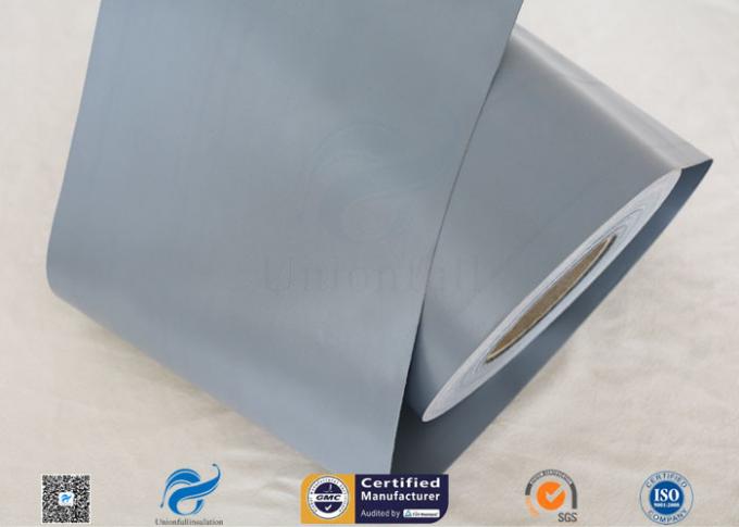 Waterproof Grey PVC Coated Fiberglass Fabric 280gsm 0.25mm 39 Inches